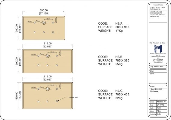 Slip Bases – Modern Architectural Stone